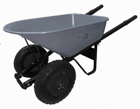 Master Gardner 6 cu ft. Steel Wheelbarrow with Hard Wood Handles ...